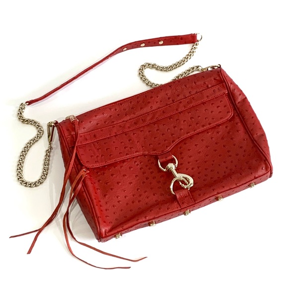 Rebecca Minkoff | Bags | Rebecca Minkoff Mac Daddy Red Ostrich Style ...